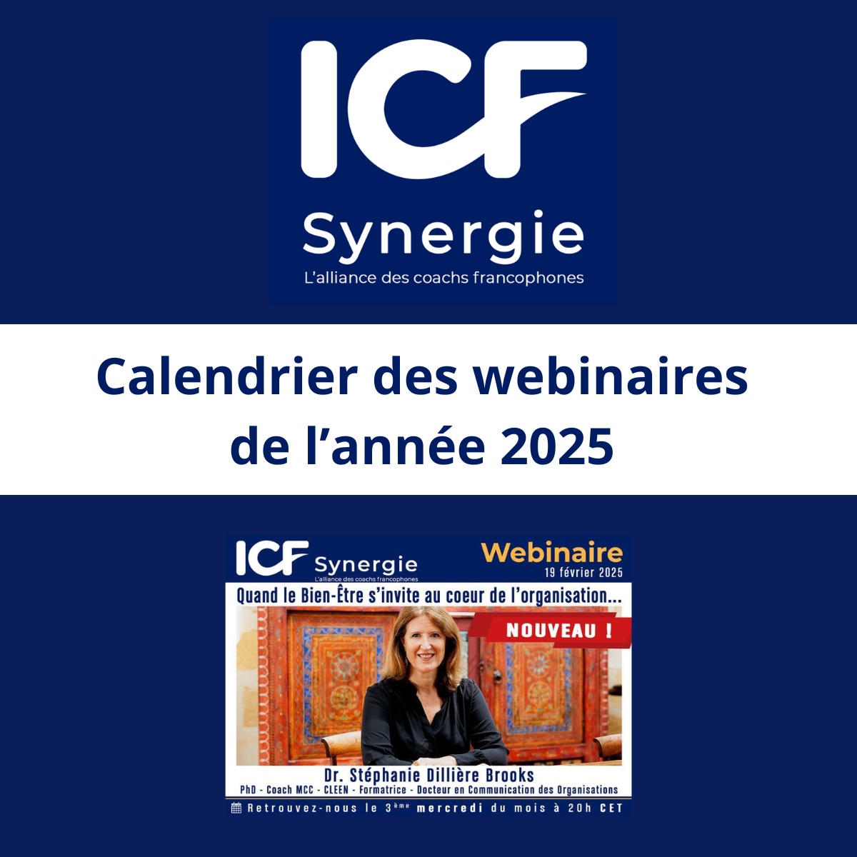 📆 ICF Synergie nous dévoile son calendrier des webinaires 2025 - Mon-eCoaching